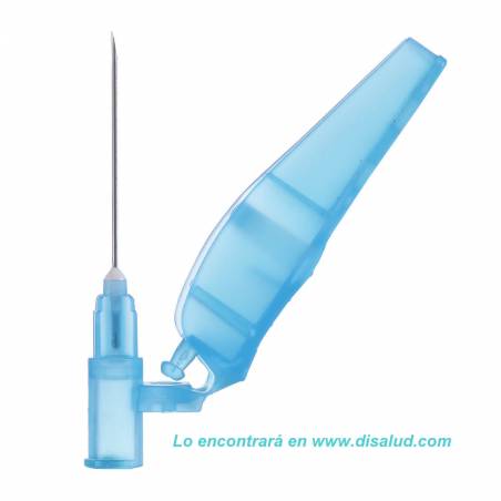 Aguja 23G 1" Seguridad 25X0,6mm SOL-CARE™ Azul 100Ud. I.M. Pediátrica ...
